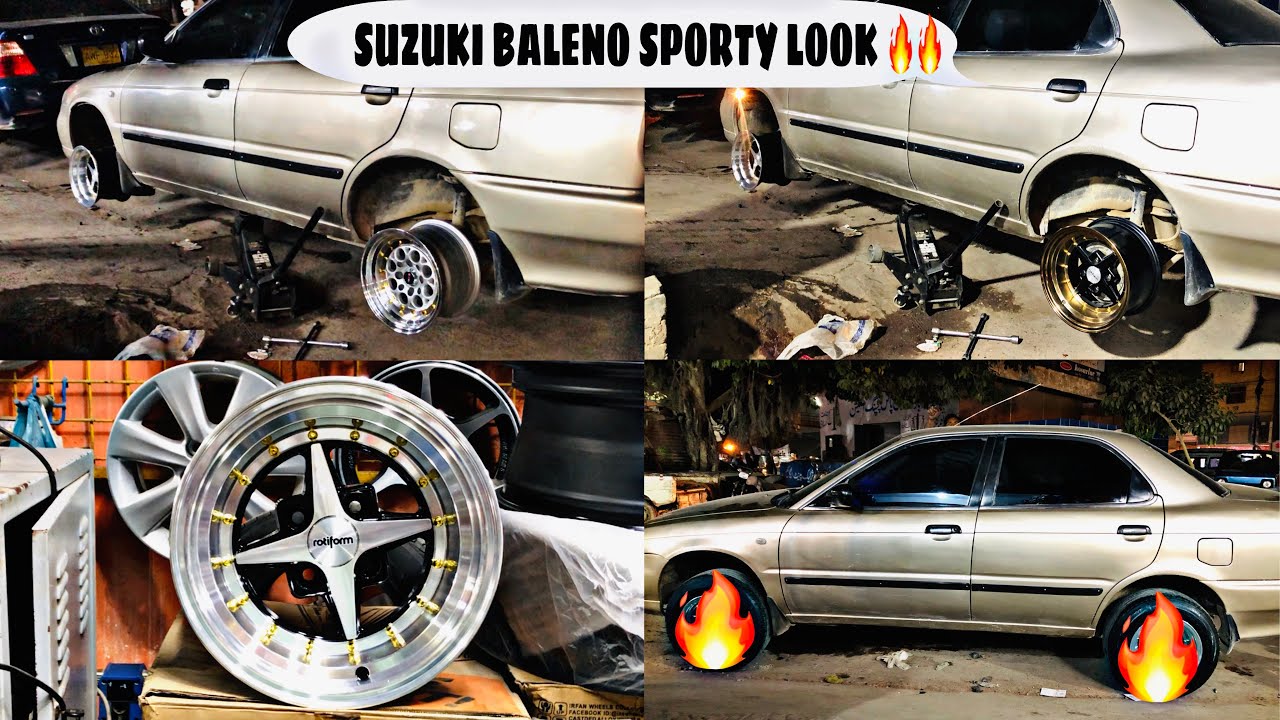 SUZUKI BALENO MODIFIED 2023 | ROTIFORM DEEP DISH WHEELS 13 INCH 8jj ...
