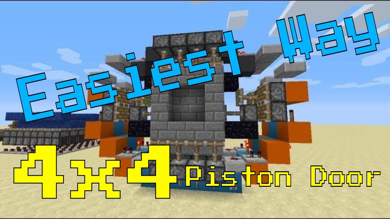 How to make a 4x4 Piston Door in MINECRAFT!!!! - YouTube