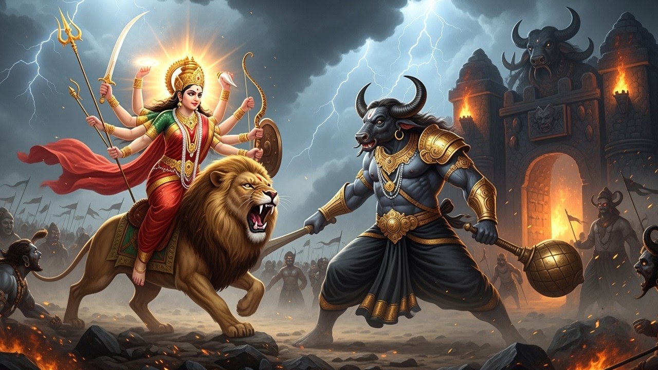 Mahishasura Vadh – Maa Durga’s Epic Victory Over Evil | Navratri ...