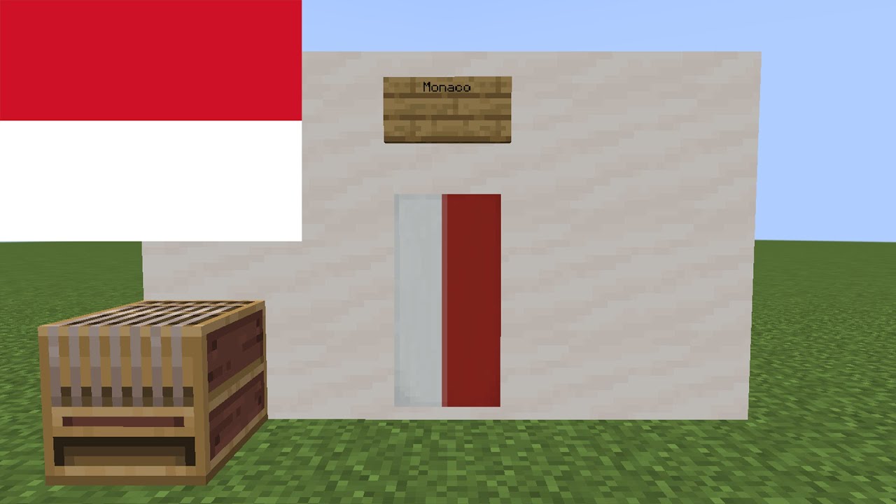 How to Make Monaco's Flag in Minecraft - YouTube