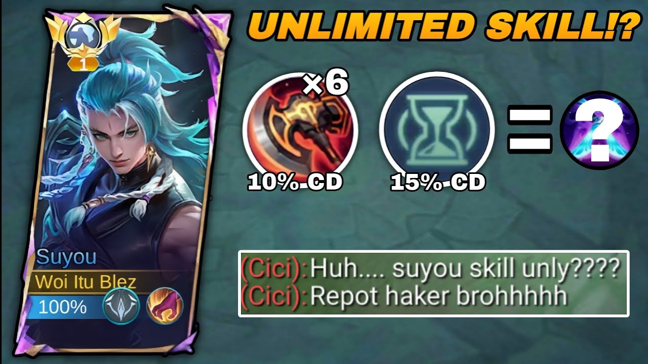 I TRIED TO USE THE COOLDOWN EMBLEM FOR SUYOU SKILL AUTO UNLIMTED ...