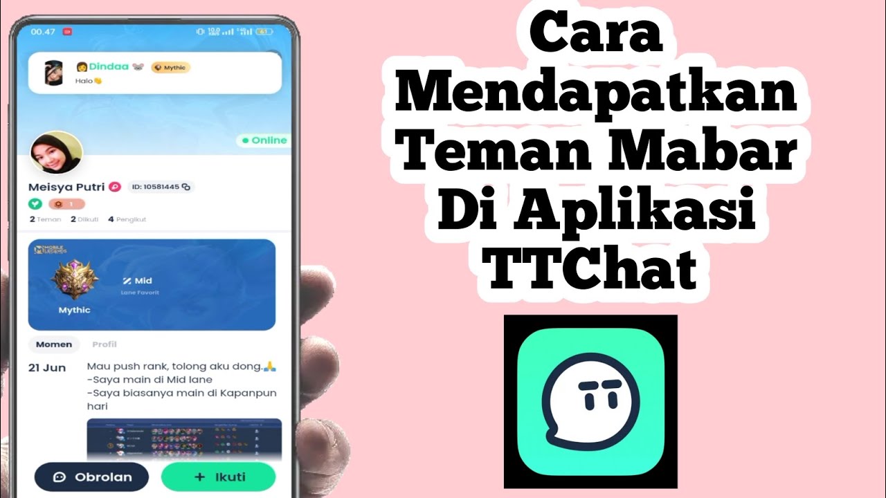 Cara Mendapatkan Teman Mabar Di Aplikasi TTChat - YouTube
