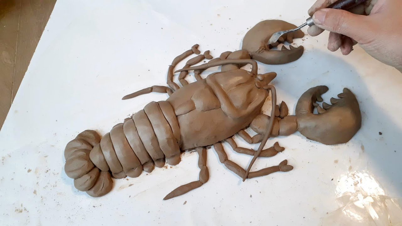 Creating AMAZING 3D Art of Lobster With EASY Clay Sculpting Technique ...