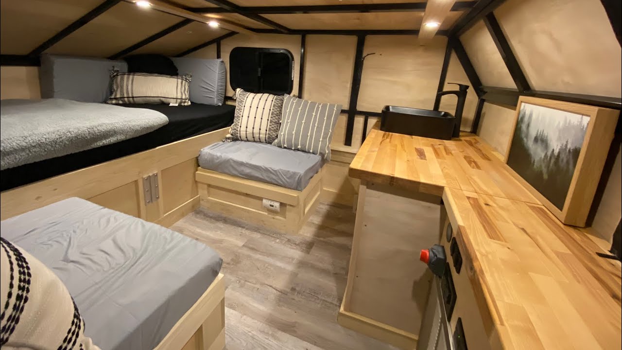 Custom Camper on Military Trailer Frame - YouTube