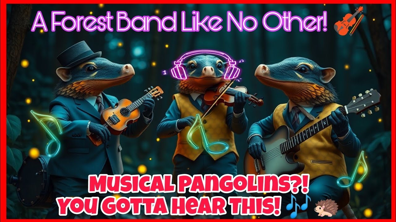 Pangolins Playing Music?! Meet the Forest Band! 🎶🐾 Kids Song Animals # ...