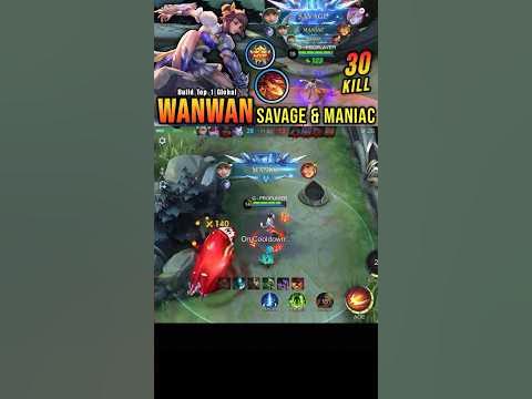 SAVAGE + 3x MANIAC!! Wanwan High Critical Damage Insane 26 Kills #mobilelegends #shorts - YouTube