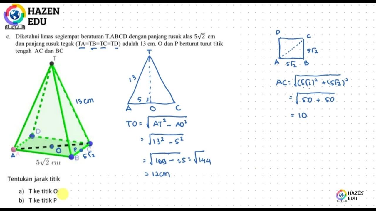 Soal Dimensi Tiga Pada Limas - YouTube