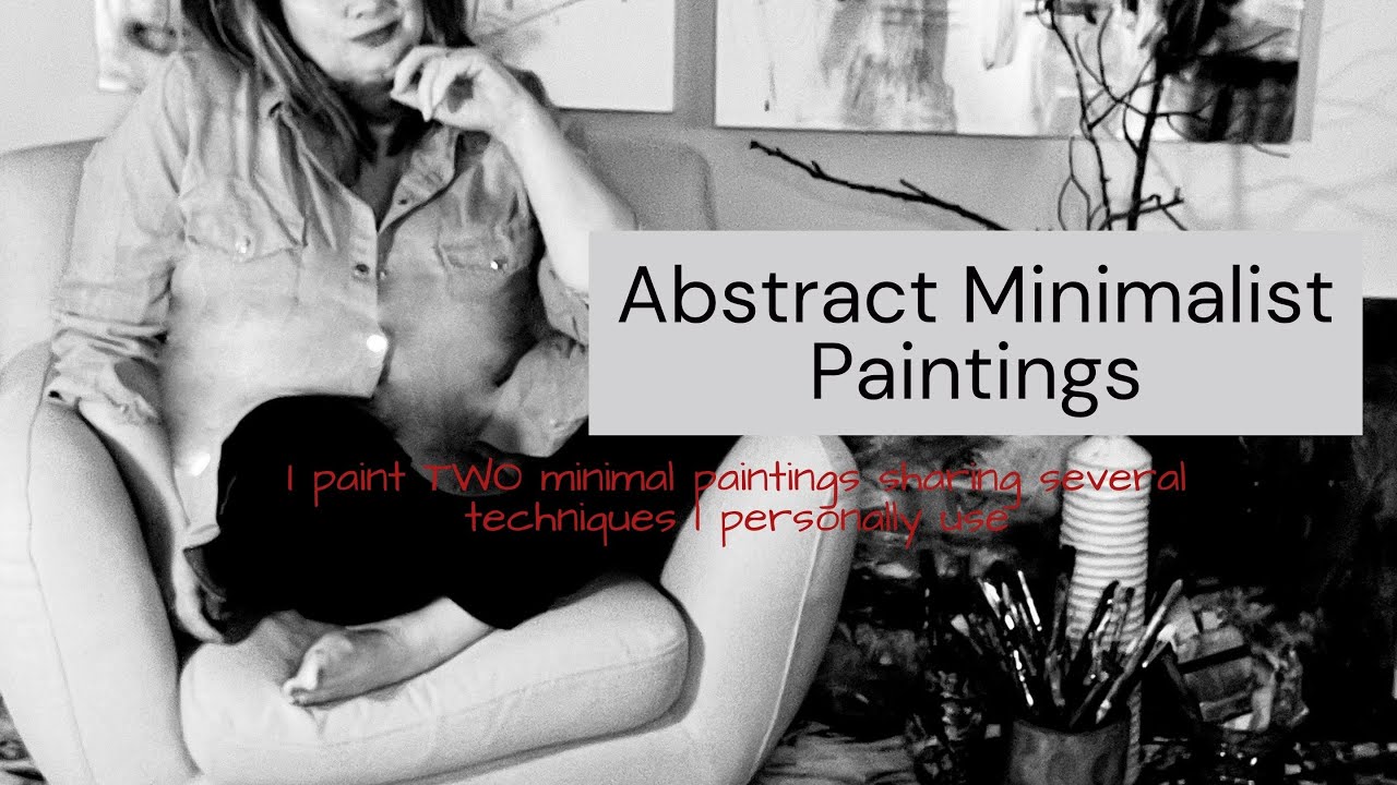 I paint TWO minimal paintings, 1 on paper, 1 on canvas sharing some of ...