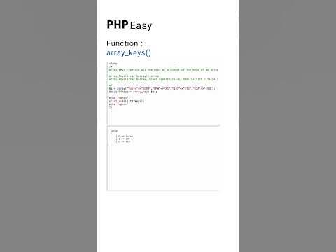 array_keys php function - YouTube