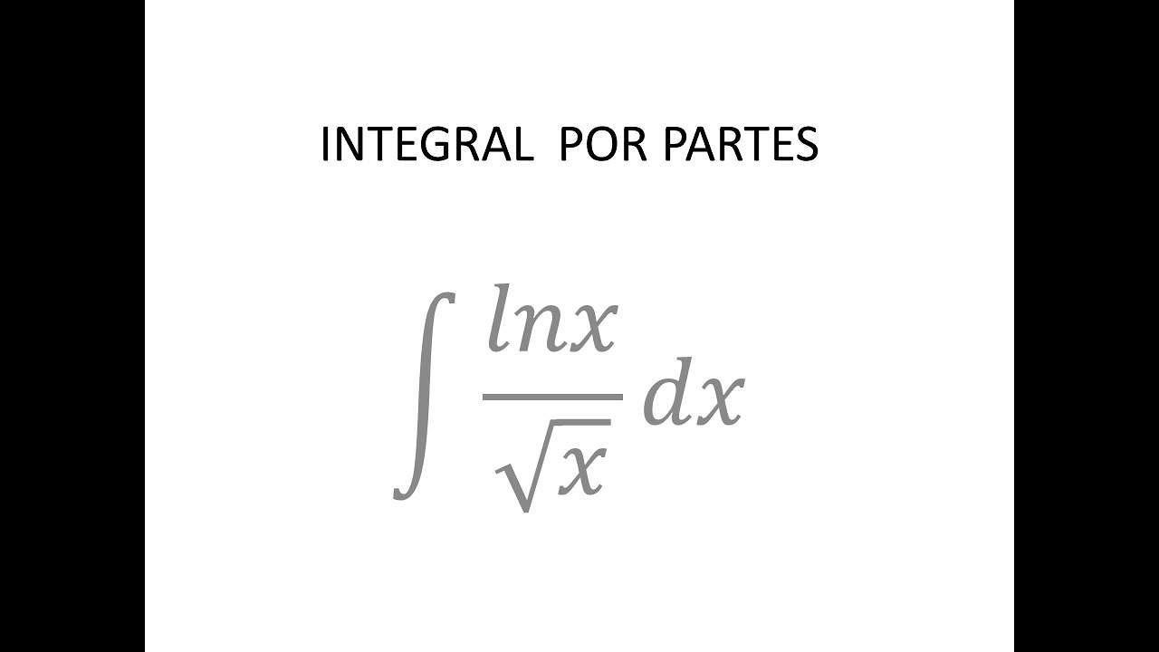 Integral de un ln entre la raíz de x - YouTube