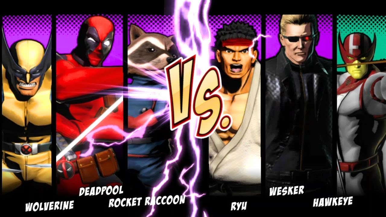 Wolverine & Deadpool vs Ryu & Hawkeye | Street Fighter vs avengers and ...