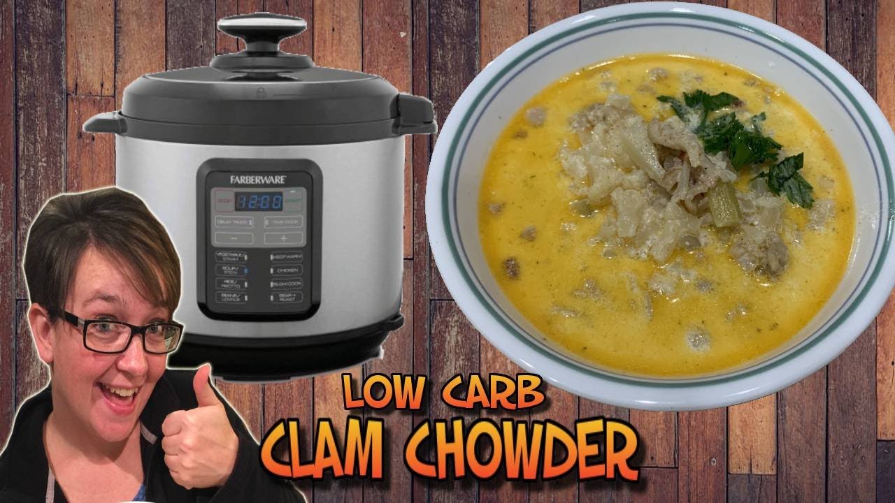 Making Food Monday: Pressure Cooker Low Carb Clam Chowder - YouTube