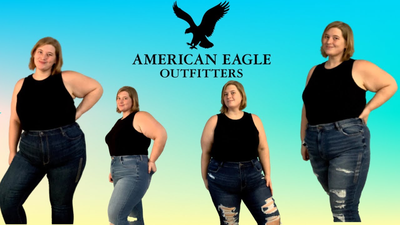 American Eagle Jeans Try On Haul Plus Size Fashion Youtube