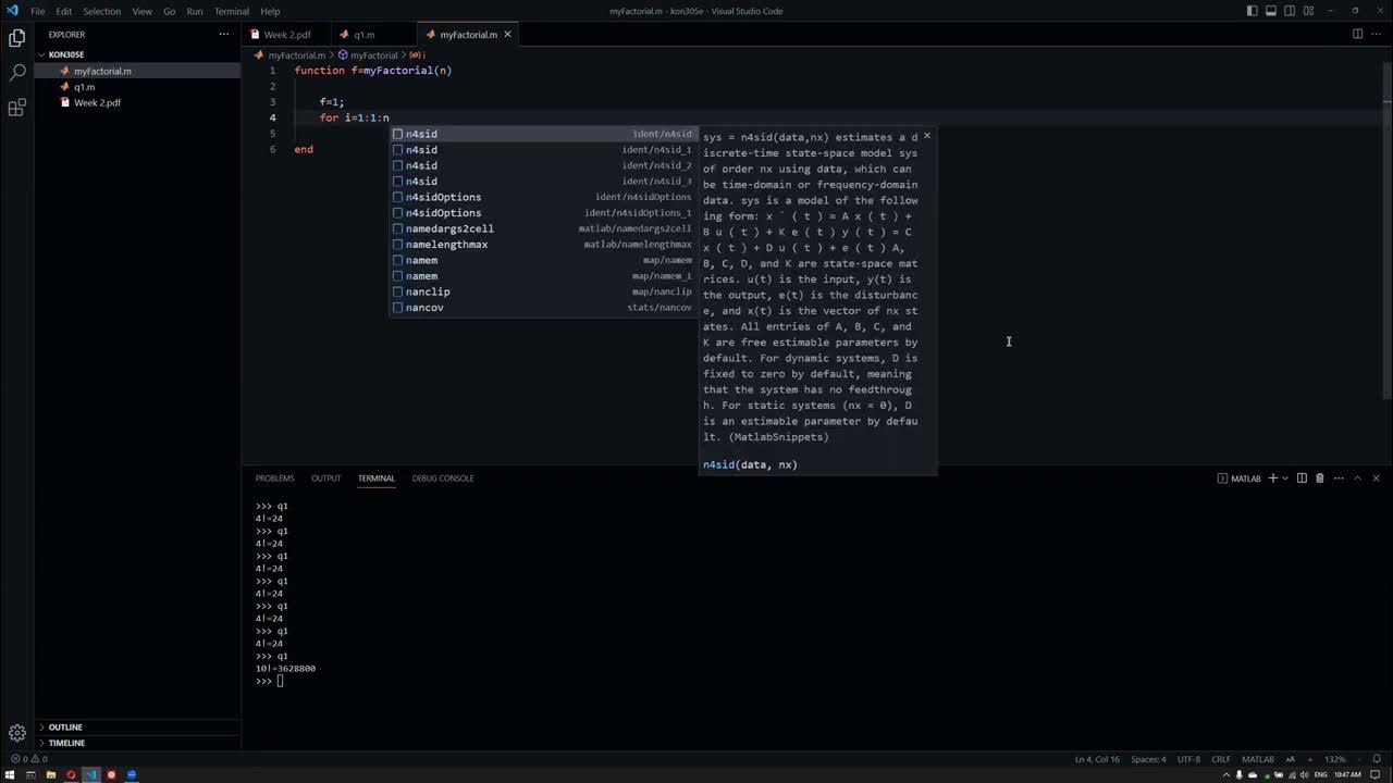 Lab 3 - Recursive functions and Control System toolbox - YouTube