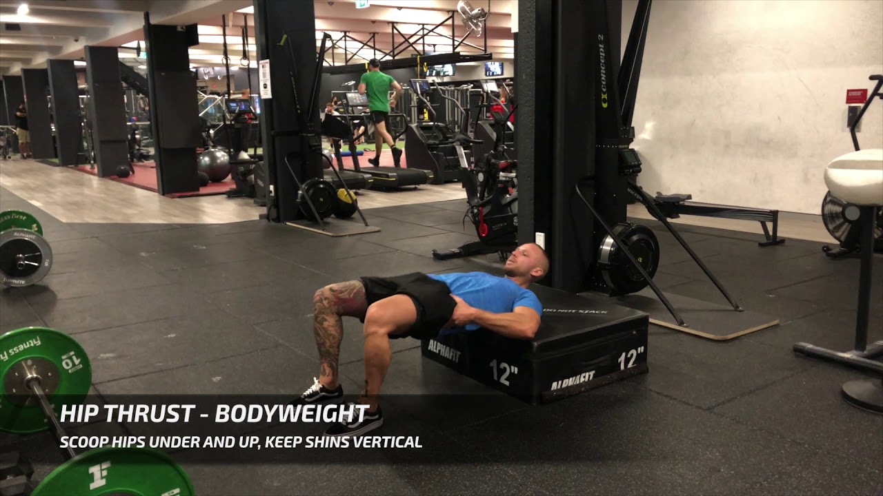 EXERCISE TUTORIAL: Hip Thrust - Body Weight - YouTube