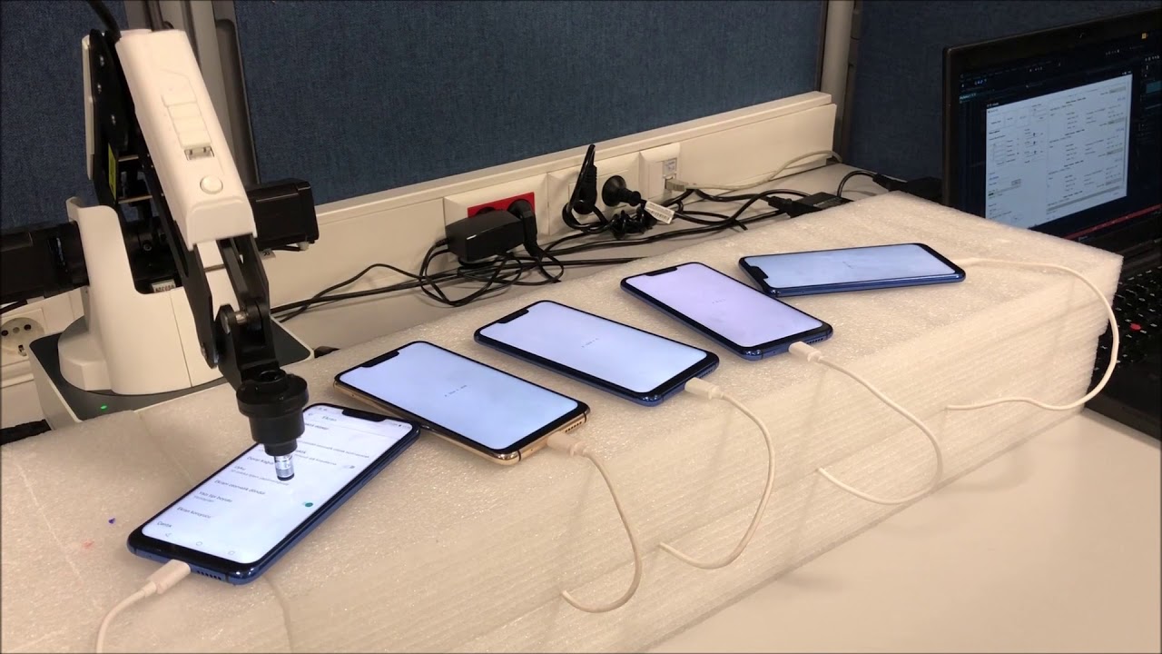 Dobot Magician and Rail - Phone Screen Test with Robot (Best) - YouTube