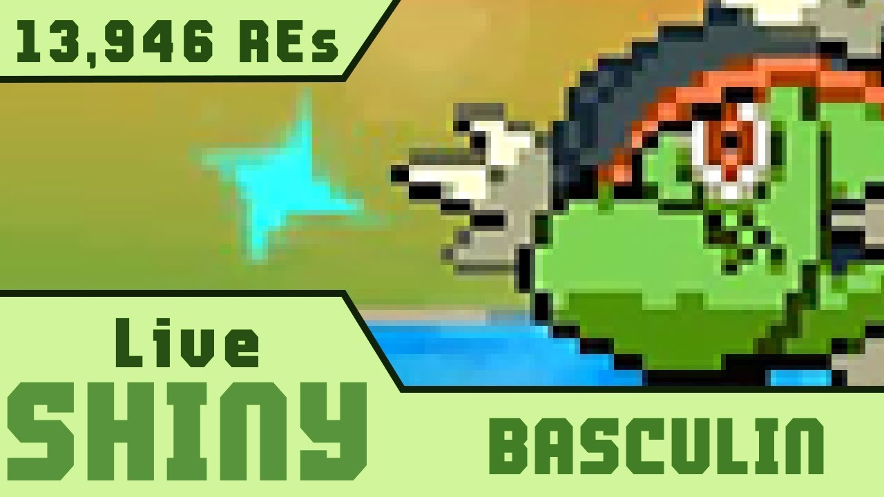 Live Shiny Basculin w/ 5% DeepSeaTooth in 13,946 REs • Pokemon W2 - YouTube
