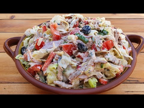 Super Dadlı Salat Resepti! Lezzetine Hayran Kalacağınız Nefis Salata Tarifi!