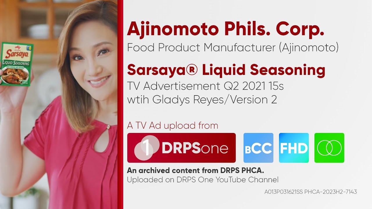 Sarsaya Liquid Seasoning TV Ad Q2 2021 15s with Gladys Reyes ...