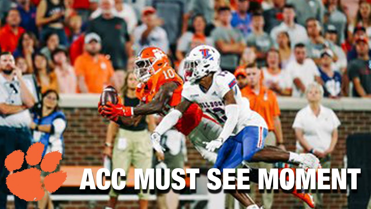 Clemson WR Joseph Ngata Lays Out for the Beautiful Catch | ACC Must See ...