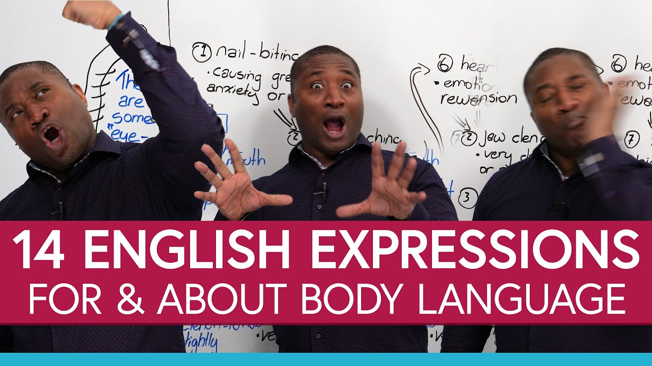 Learn 14 English expressions for body language - YouTube