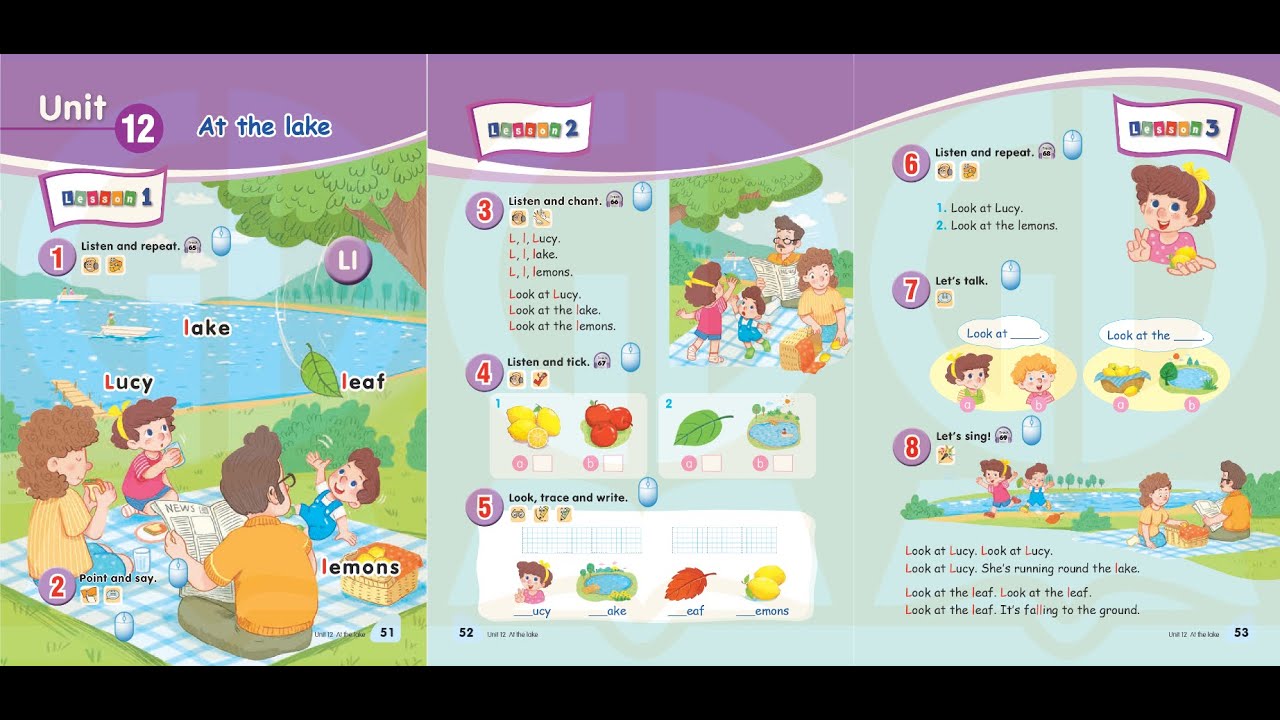Tiếng Anh 1 Global Success - Unit 12: At the lake - YouTube