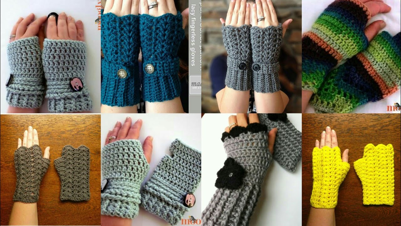 knitted hand made gloves for girls winter stylish collection 2020 - YouTube