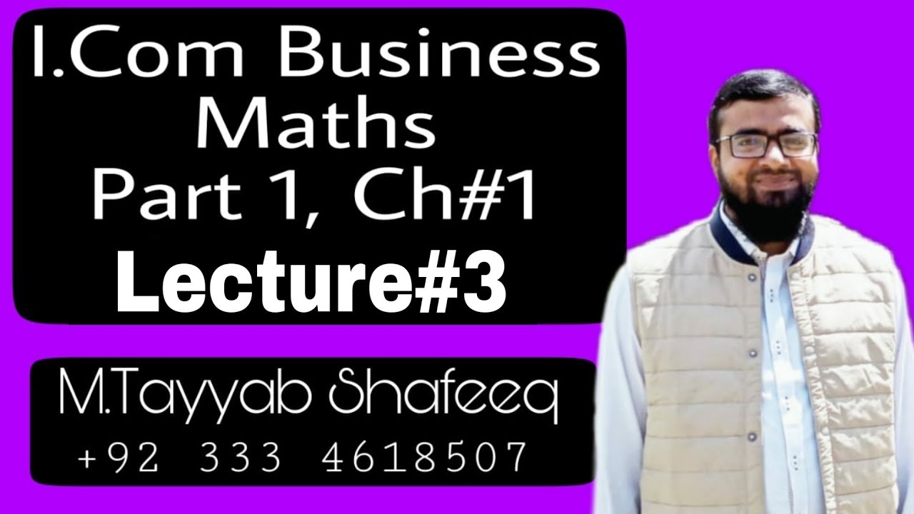 icom Business maths 1st year - YouTube