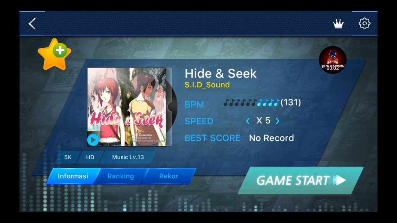 O2Jam - Music & Game (Gameplay) - Hide & Seek - S.I.D_Sound - x5, Hard ...