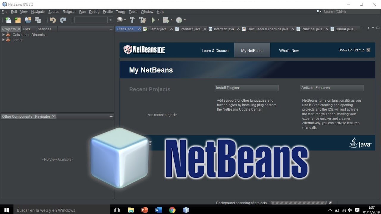Net Beans 8 2, Instalar Modo Oscuro o Darcula Funsiona tambien en Netbeans 11 - YouTube