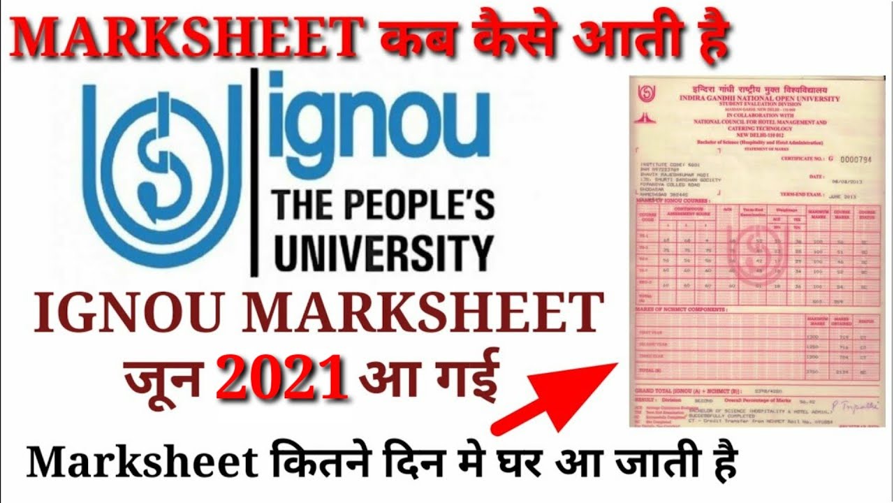 IGNOU MARKSHEET PROVISIONAL CERTIFICATE IGNOU JUNE 2020 MARKSHEET ignou-marksheet-provisional-certificate-ignou-june-2020-marksheet