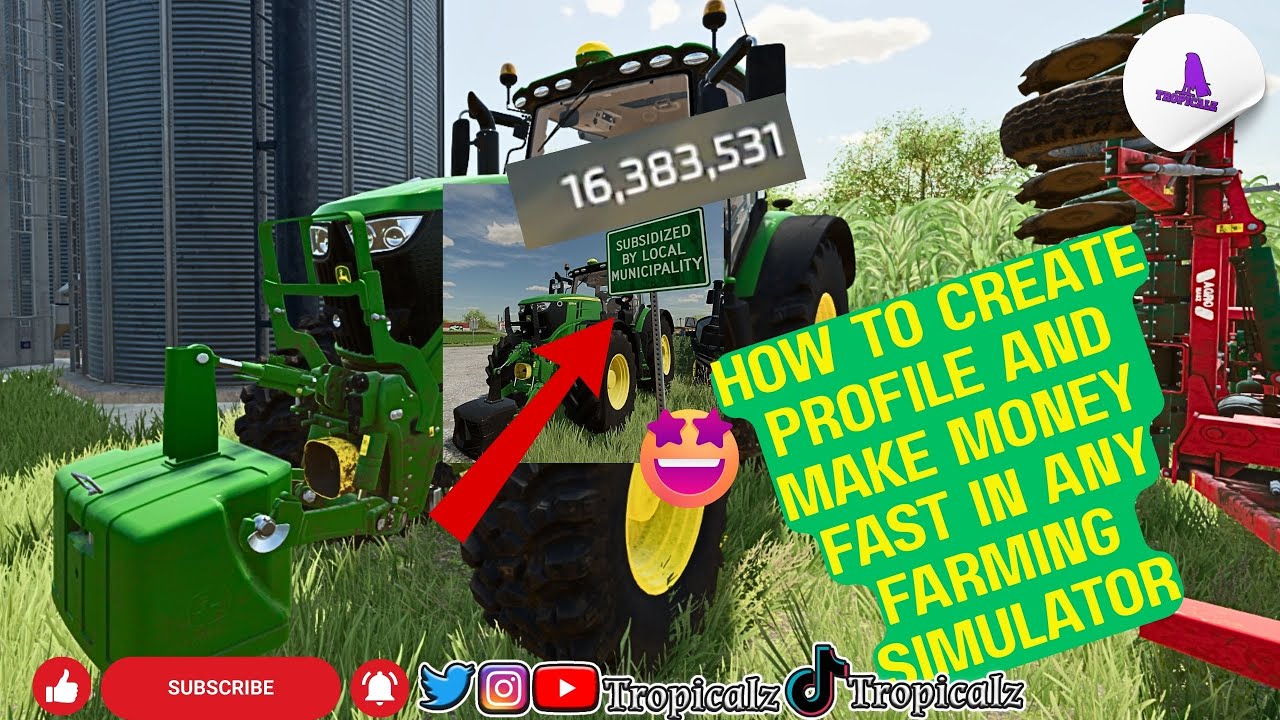 How to create profile and make money fast in any Farming Simulator 2025 ...