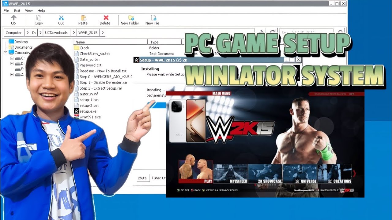How to Install Setup file on Android Winlator & WWE 2k15 Full Game Link ...