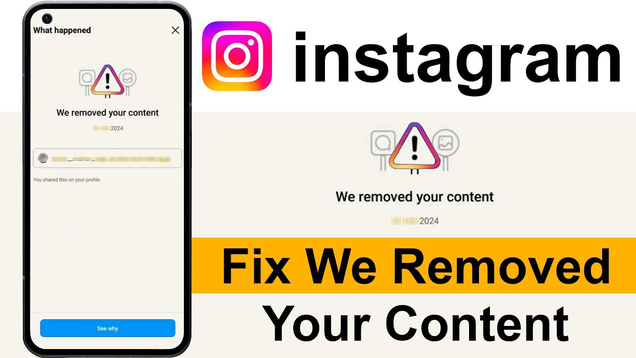 We removed your content instagram comments | Fix we removed your ...