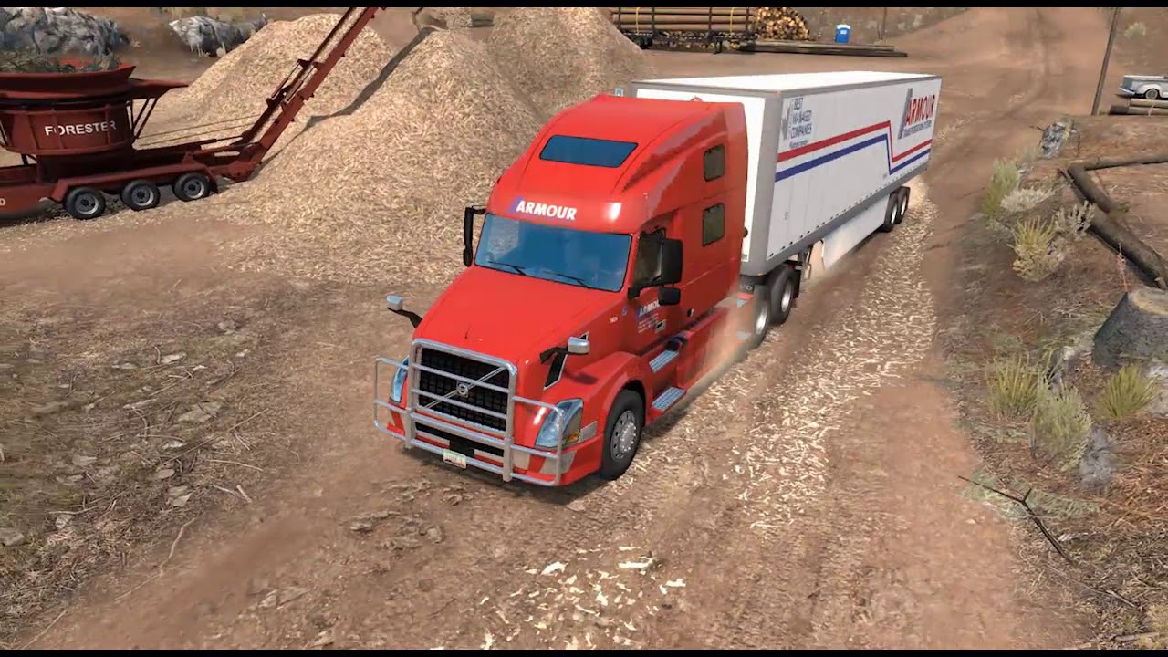 American Truck Simulator Sawmill Visit (Custom Skin) - YouTube