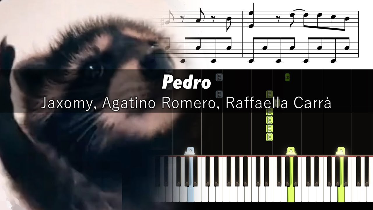 Raffaella Carrà - Pedro (Remix) - Piano Tutorial with Sheet Music - YouTube