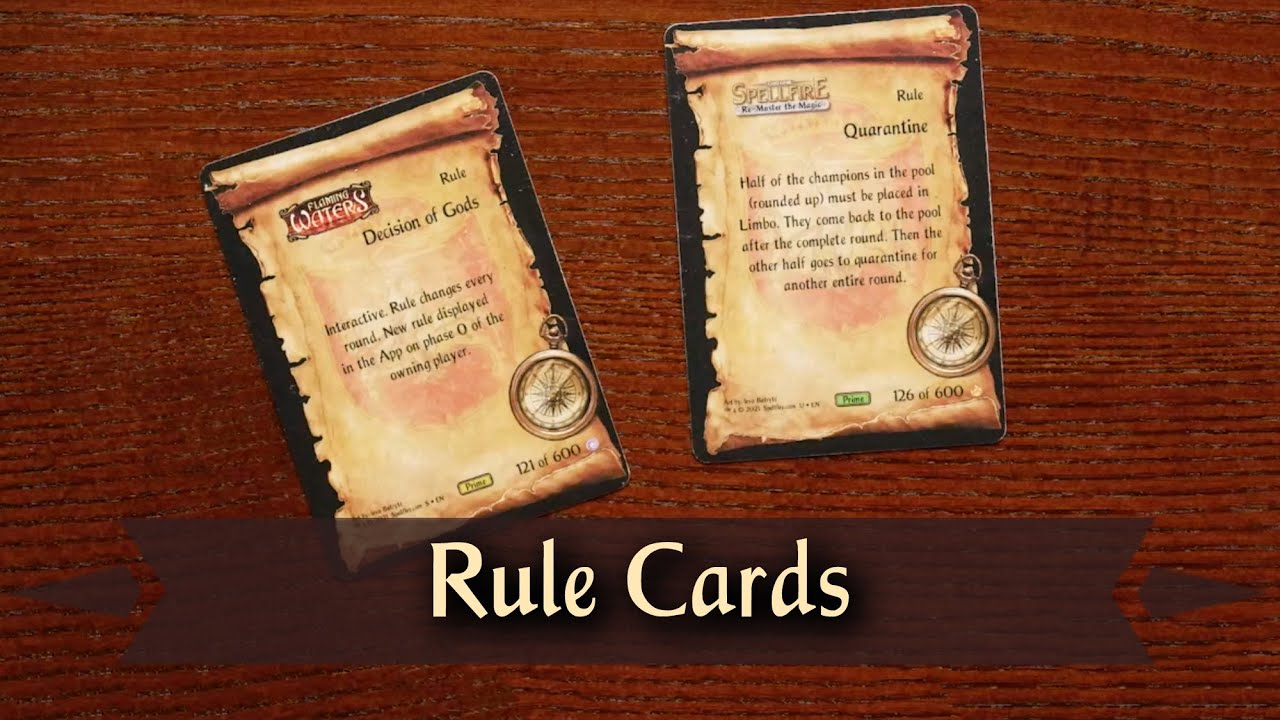 Rule cards in Spellfire - YouTube