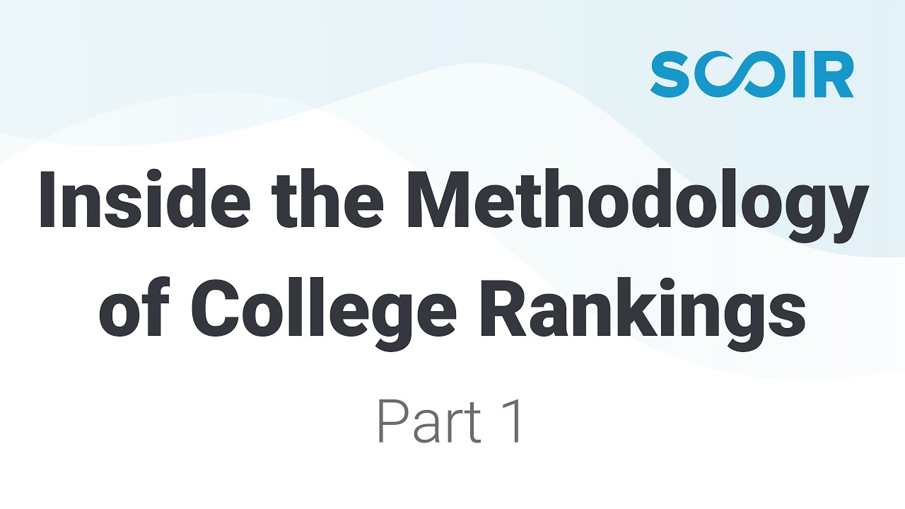 Inside the Methodology of College Rankings [Part 1] - YouTube