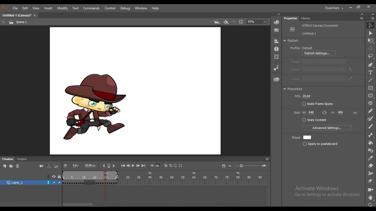 Adobe Animate with Sprite Character - YouTube