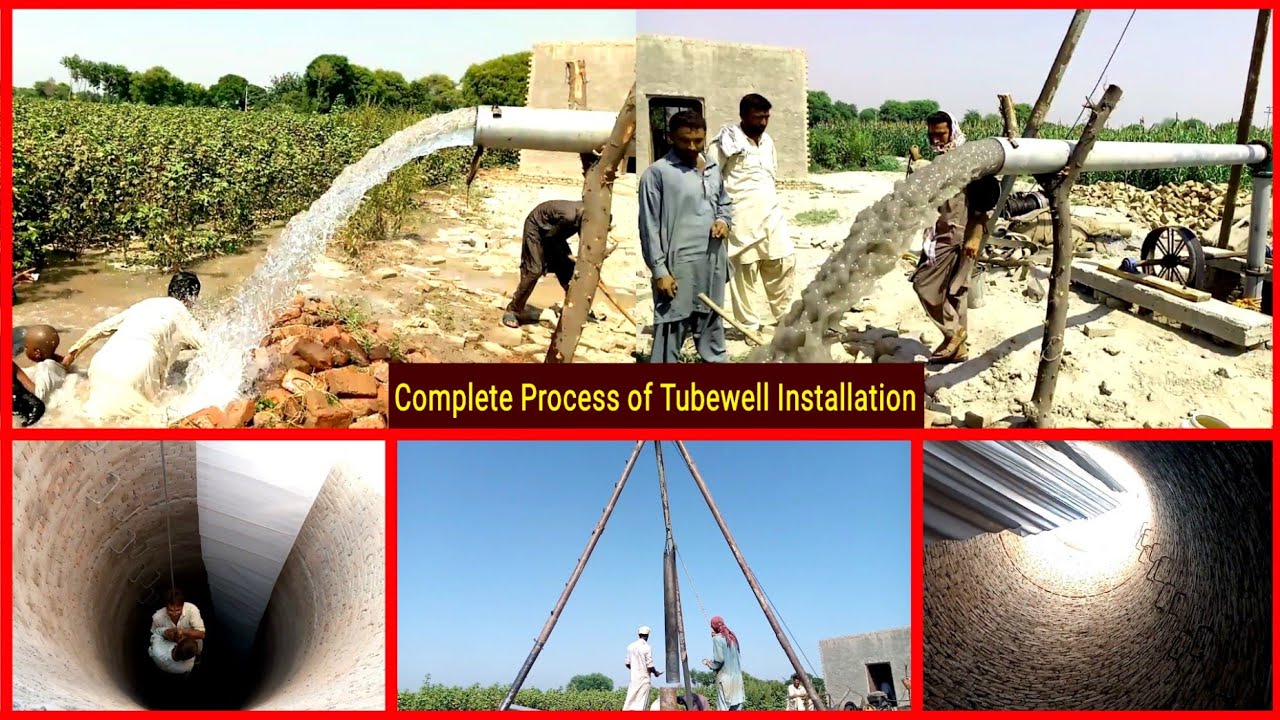 Complete Process of Tubewell installation || Tube well boring in ...