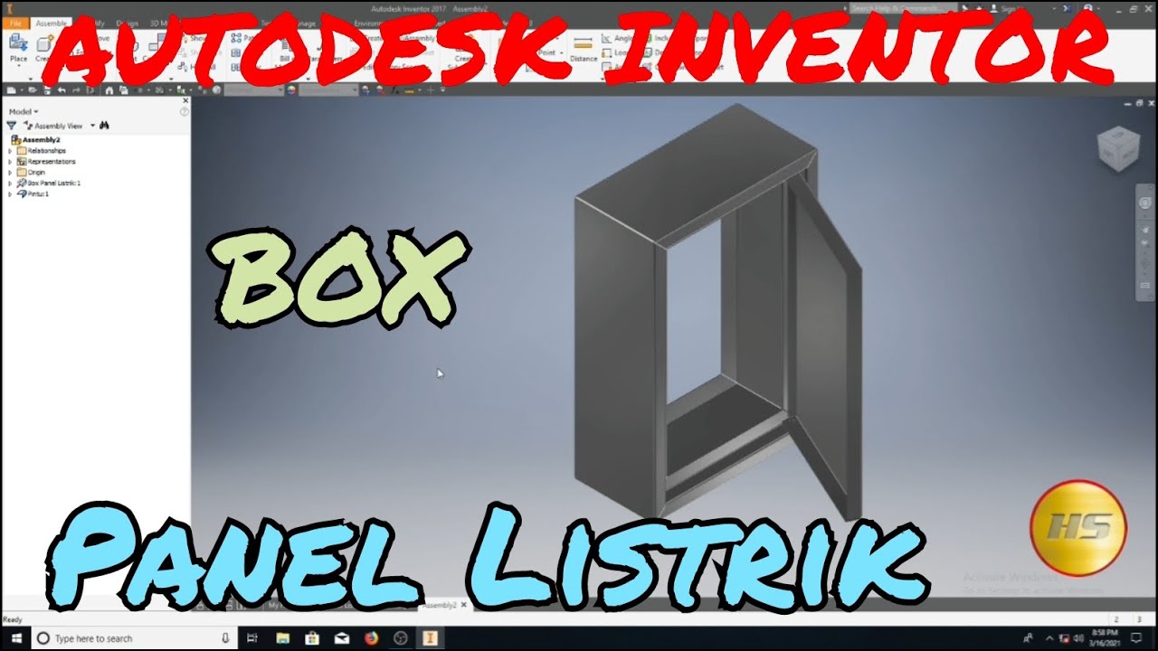 AUTODESK INVENTOR, BOX PANEL LISTRIK - YouTube