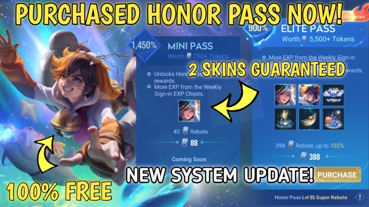 Purchased now! Guaranteed 102% Free Honor pass/ 2 Skins/ Honor of Kings ...