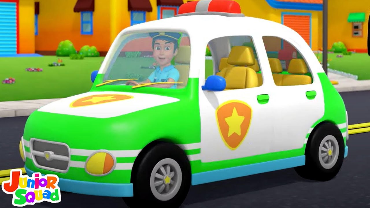 Wheels On The Police Car + More Street Vehicles and Nursery Rhymes ...