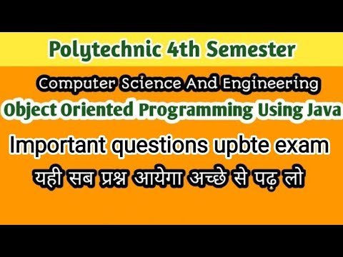 Important question of object oriented programming using java upbte exam ...