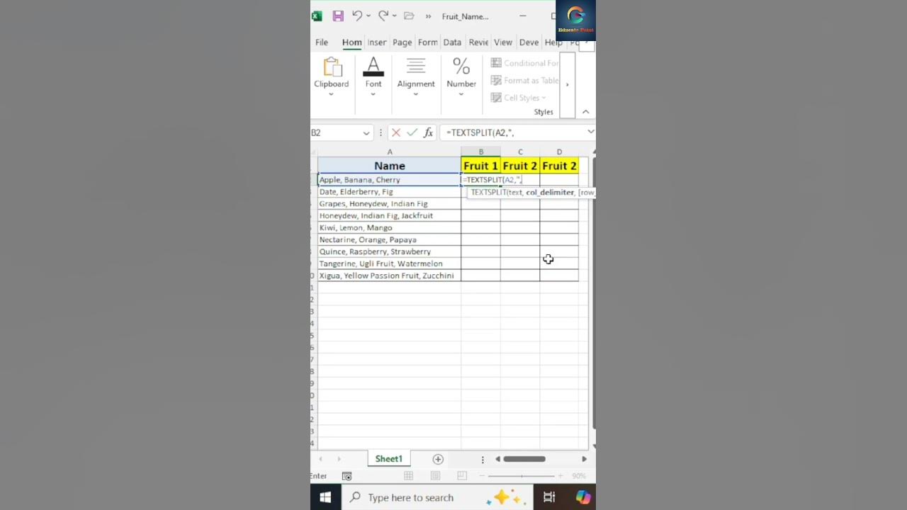 How to Split Text in Excel #excel #spreadsheetmagic #shortsvideo #tipsntricks #exceltips #tricks ...