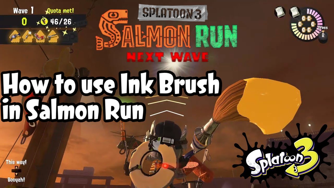 Weapon Guide: Ink Brush in Salmon Run (Splatoon 3) - YouTube