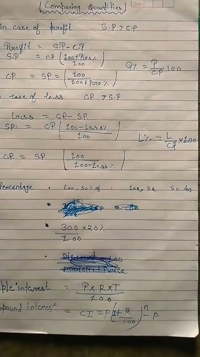 class 6-7-8 comparing quantity all formulas #shortsvideo #class - YouTube