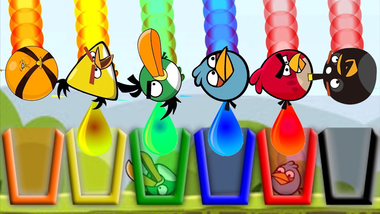 Angry Birds Drink Water 2 - DROP RAINBOW WATER TO ALL DIFFERENT BIRDS ...