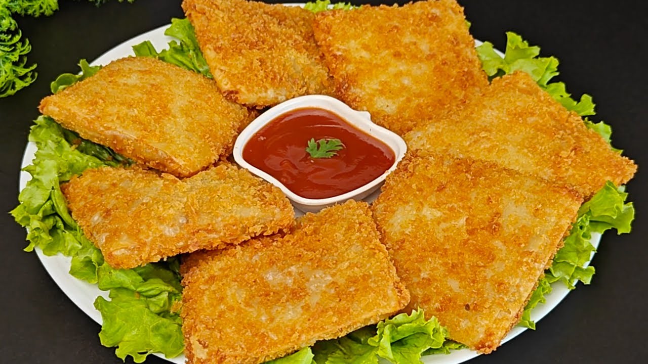 Crispy Chicken Box Pattice | Crispy Chicken Snack Recipe | Make and ...