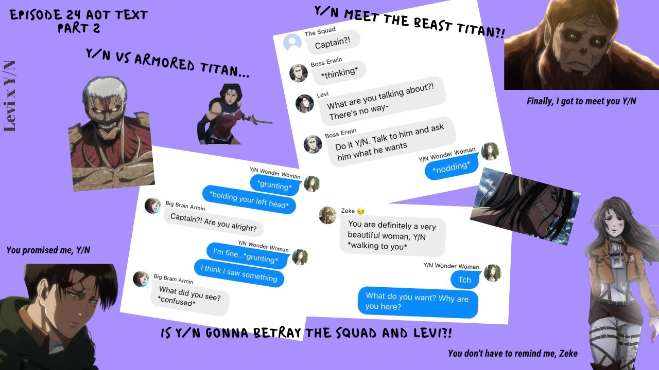 AOT Text // Episode 24 // Part 2 // AOT Lyric Prank // Levi x Y/N - YouTube